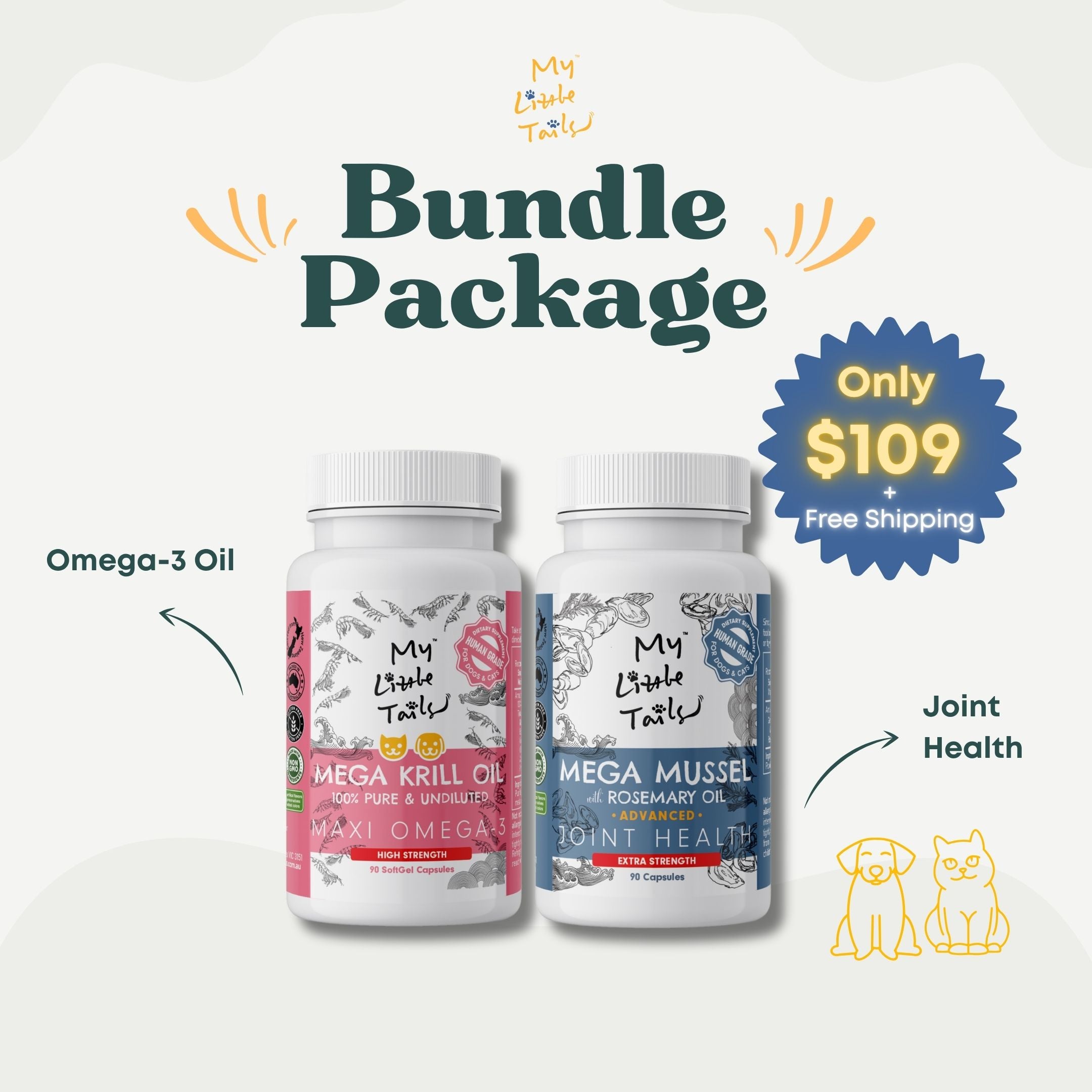[Bundle Package] Advanced Care Combo for Dogs & Cats - Premium Omega-3 ...
